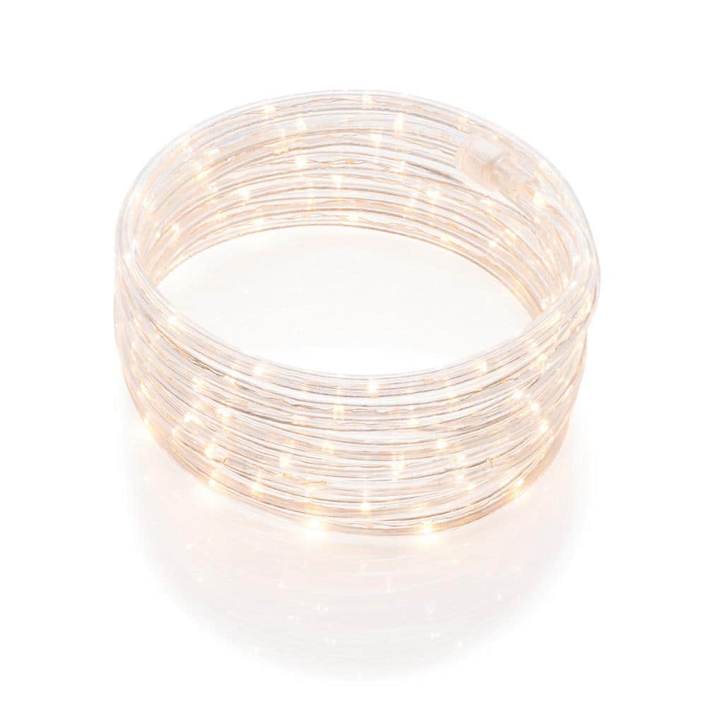 DEERPORT DECOR 50 ft. Integrated LED Soft White Rope Light RL50-SW ...