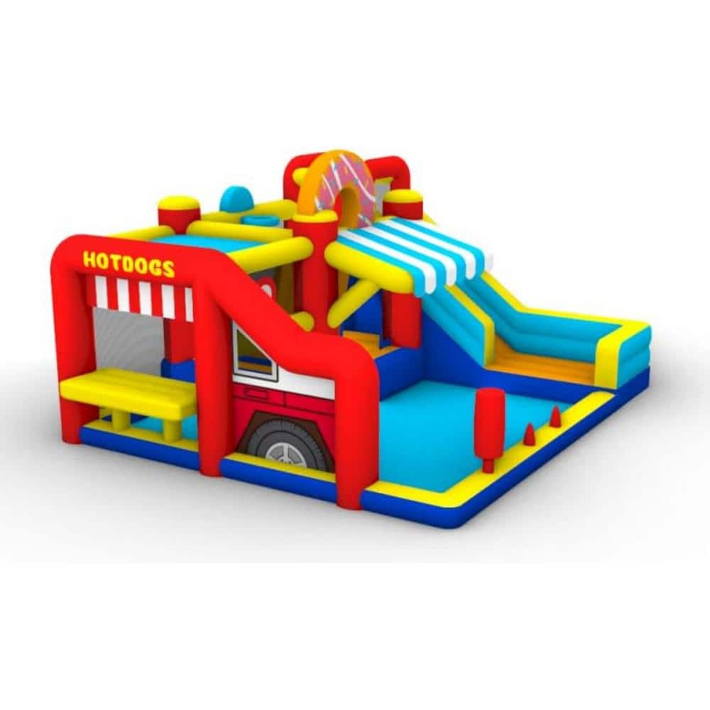 VIVOHOME Store Theme Inflatable Bounce House with Slide and 450-Watt ...