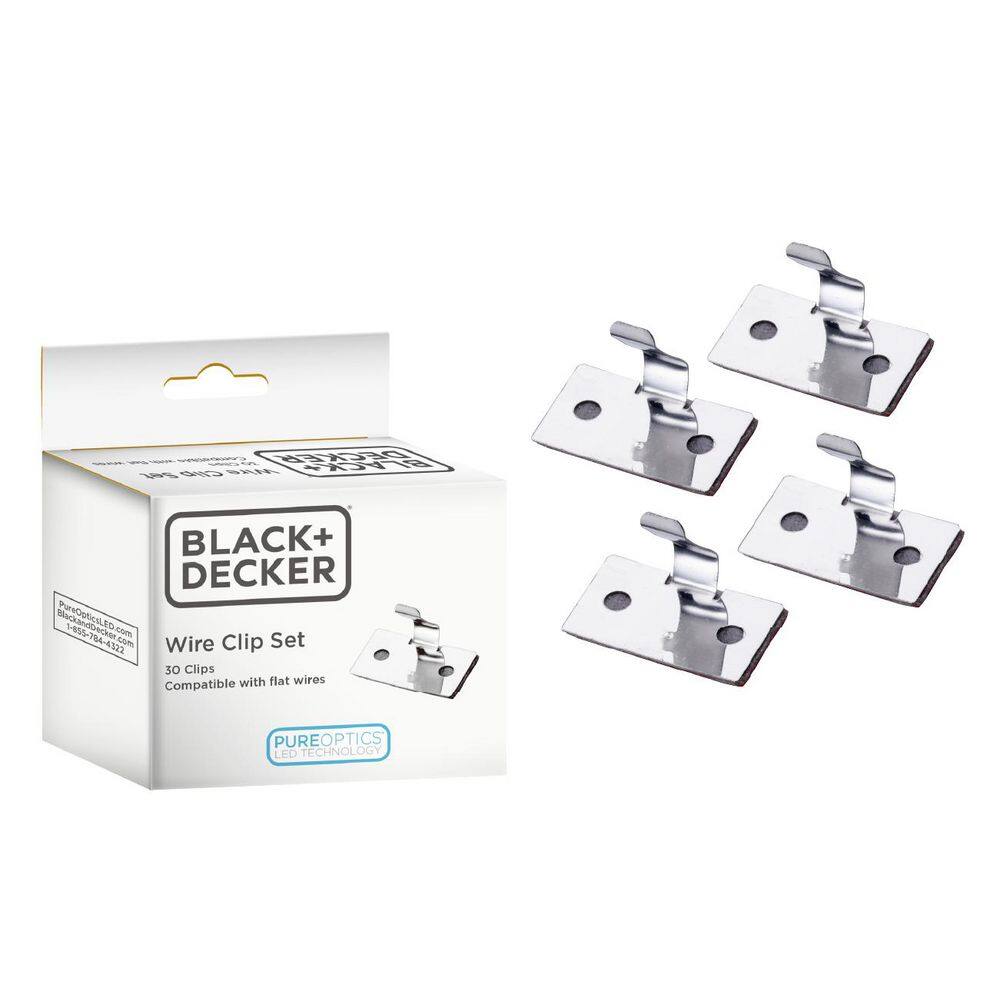 BLACK+DECKER Push Wire Silver, LED, Mounting Hardware, 30 Per Package ...