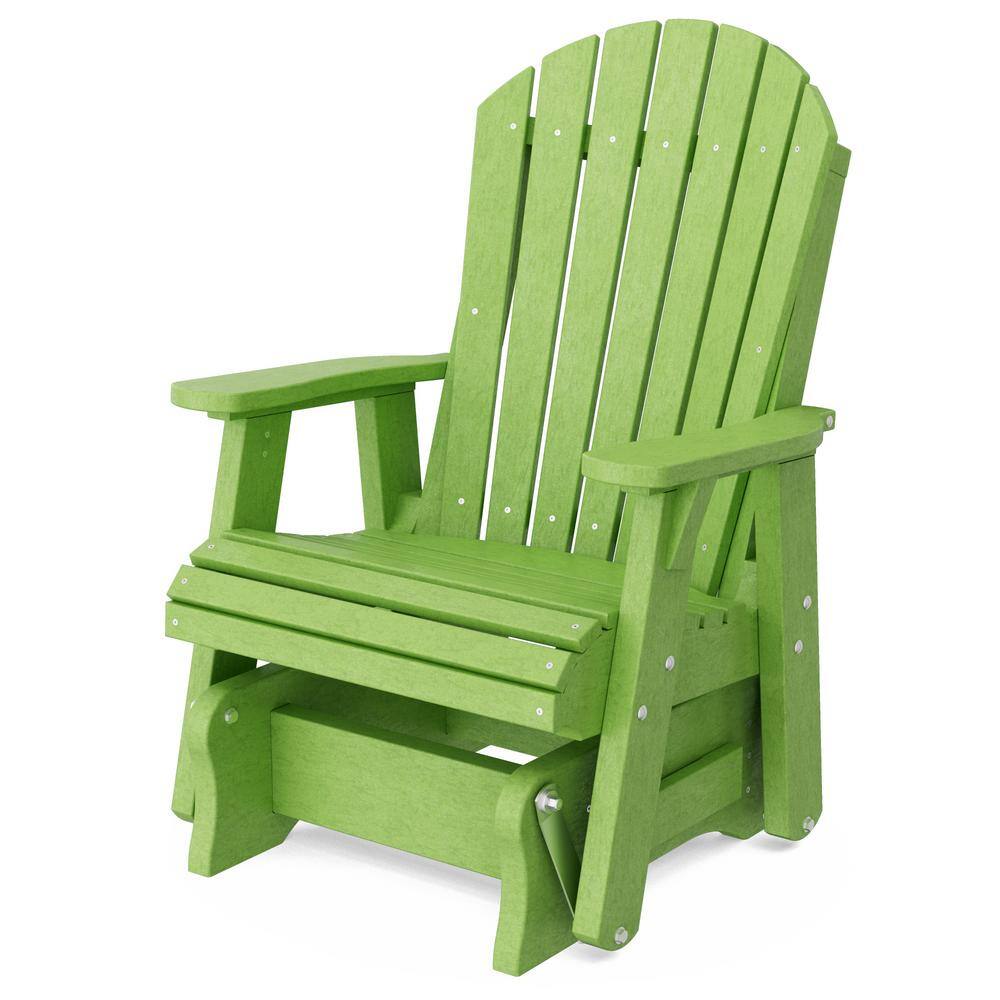Wildridge Heritage 1-Person Lime Green Plastic Outdoor Glider LCC-106 ...