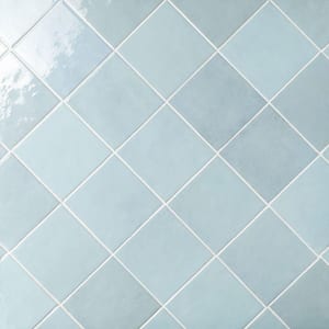 Reviews for Bedrosians Cloe Subway Glossy Baby Blue 5 in. x 5 in ...
