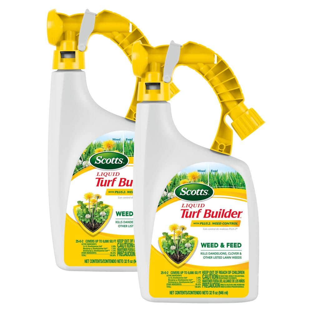 Scotts Liquid Turf Builder with Plus 2 Weed Control-Liquid Weed Killer ...