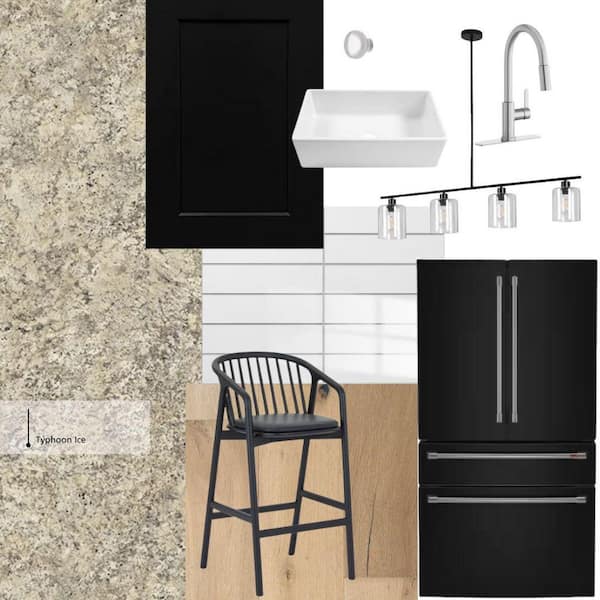 Hampton Bay 4 ft. Straight Laminate Countertop in Textured Typhoon Ice ...