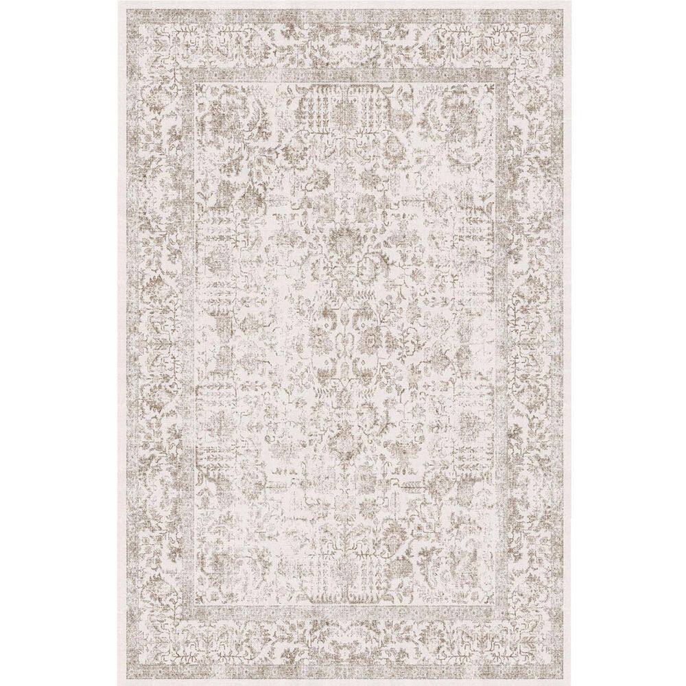 HaiiMeid Entomology Brown 6 ft. x 9 ft. Vintage Floral Area Rug ...