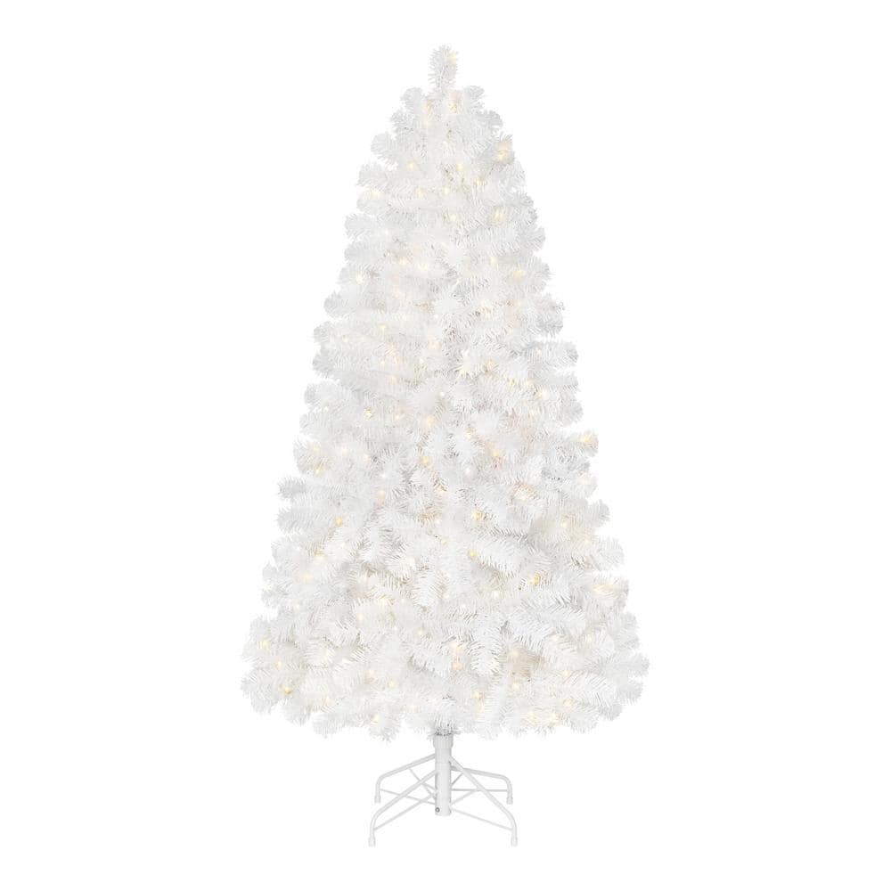 Home Accents Holiday 5 ft. Pre-Lit LED Coastal Spruce Artificial ...