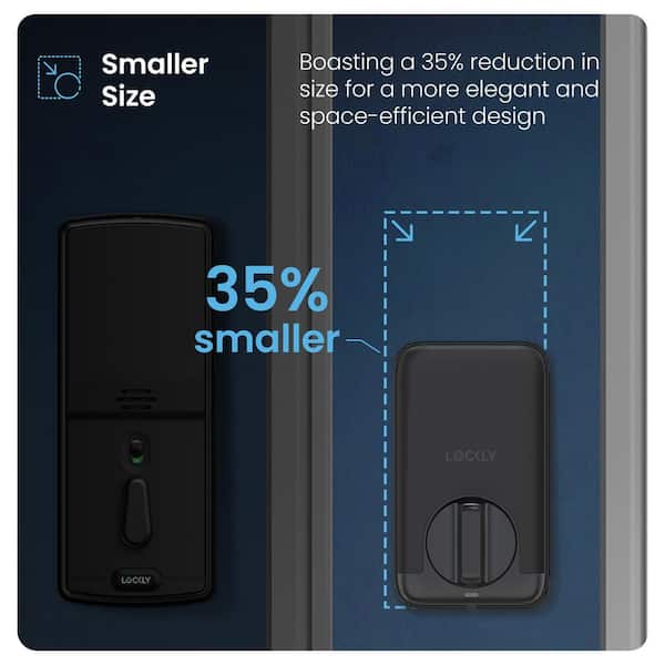 Lockly Pin Genie Pro Matte Black Deadbolt Apple Home Key Wi-Fi Smart ...