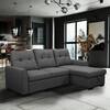 PRIMO INTERNATIONAL Iriving 89 in. Dark Grey 2-piece L Shaped Sectional ...