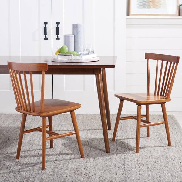 Safavieh Winona Spindle Dining Chair Walnut Set of 2