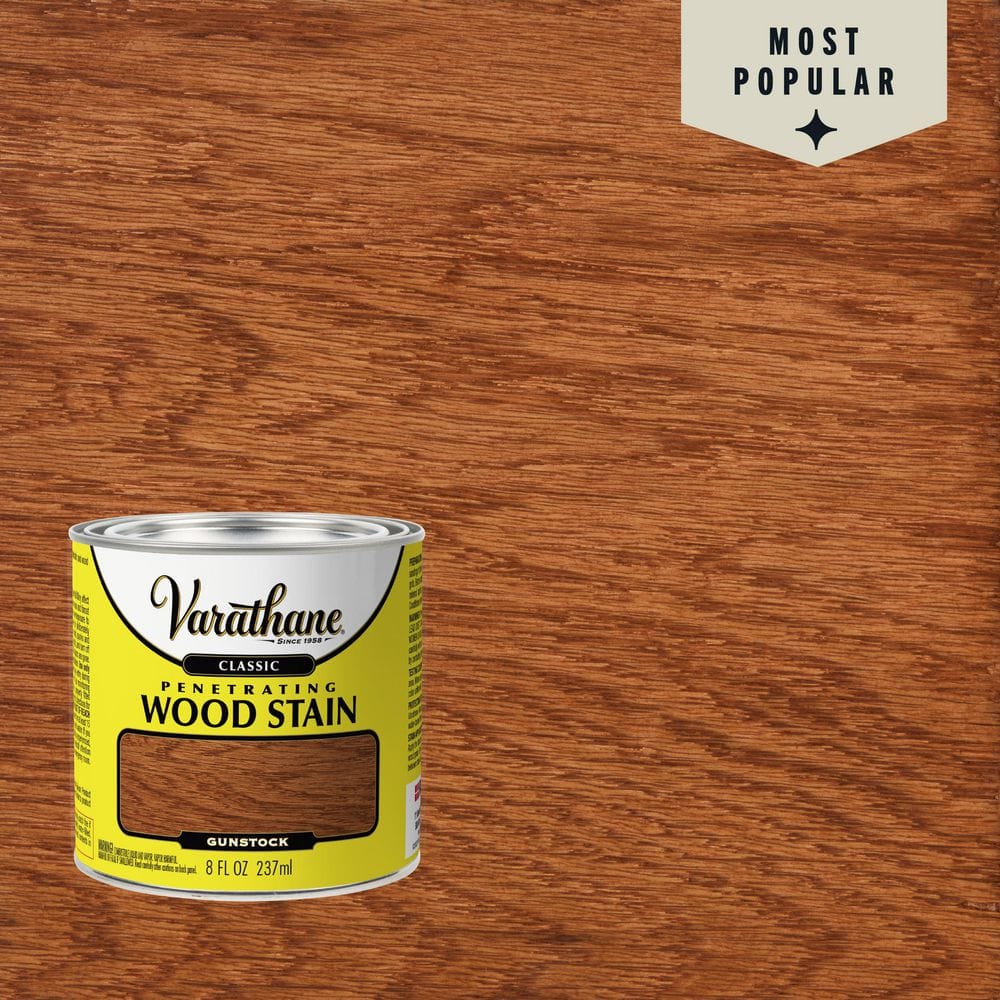 Varathane 8 oz. Gunstock Classic Wood Interior Stain 339735 - The Home ...