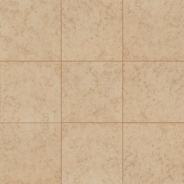 TrafficMaster Baja Beige 12 in. x 12 in. Matte Ceramic Floor and Wall ...