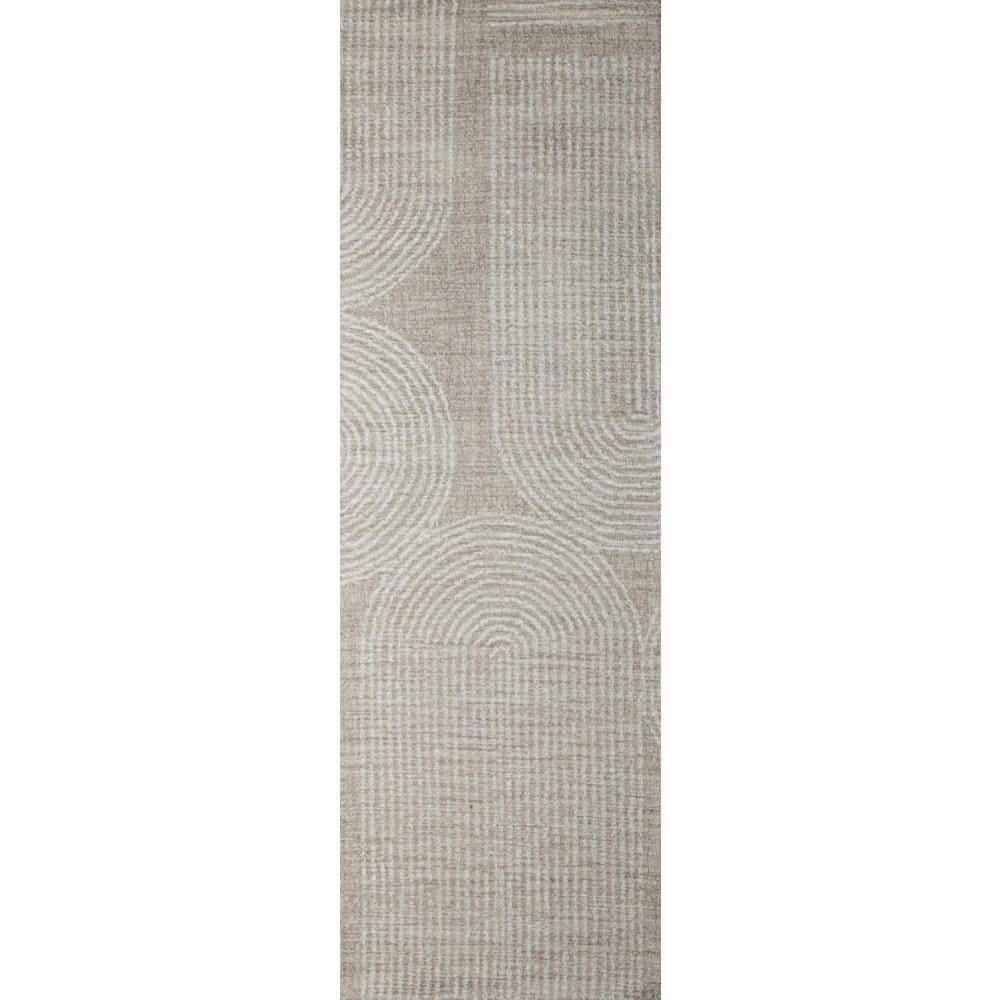 BASHIAN Valencia Beige 3 ft. x 8 ft. (2 ft. 6 in. x 8 ft.) Geometric ...