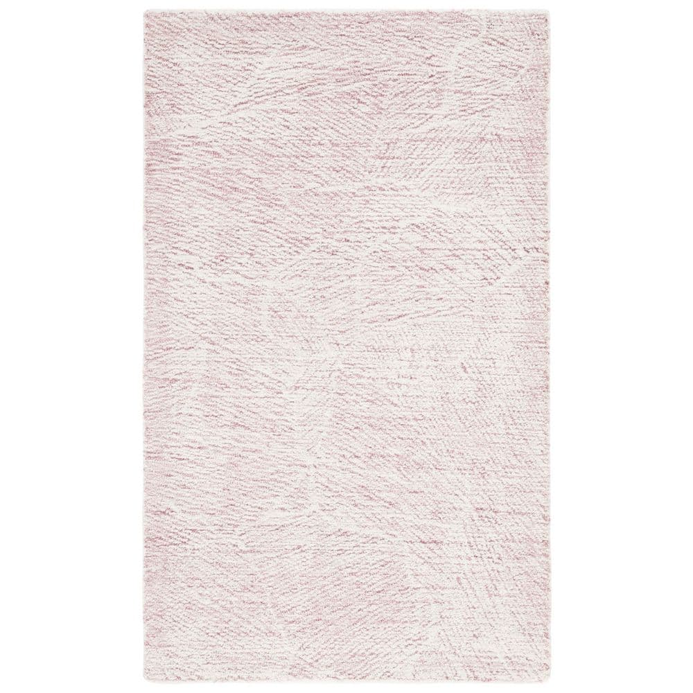 SAFAVIEH Metro Pink/Ivory Doormat 2 ft. x 3 ft. Solid Color Abstract ...