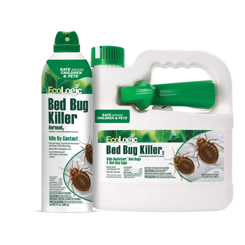 EcoLogic 14 oz. Ant and Roach Killer and 64 oz. Bed Bug Killer Bundle ...
