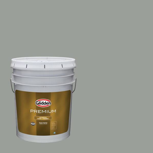 Glidden Premium 5 gal. PPG0994-5 Steel Curtain Satin Exterior Latex ...