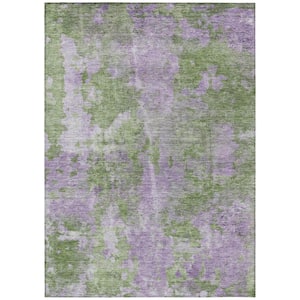 HomeRoots Purple and Green 10 ft. x 14 ft. Woven Floral Rectangle ...