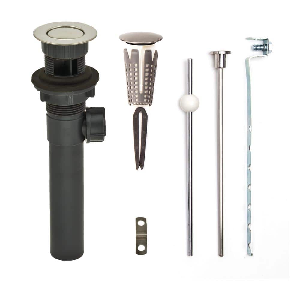 PF WaterWorks 1.25 in. Sink Strain No Clog Hair Catcher Pop-Up Drain in ...