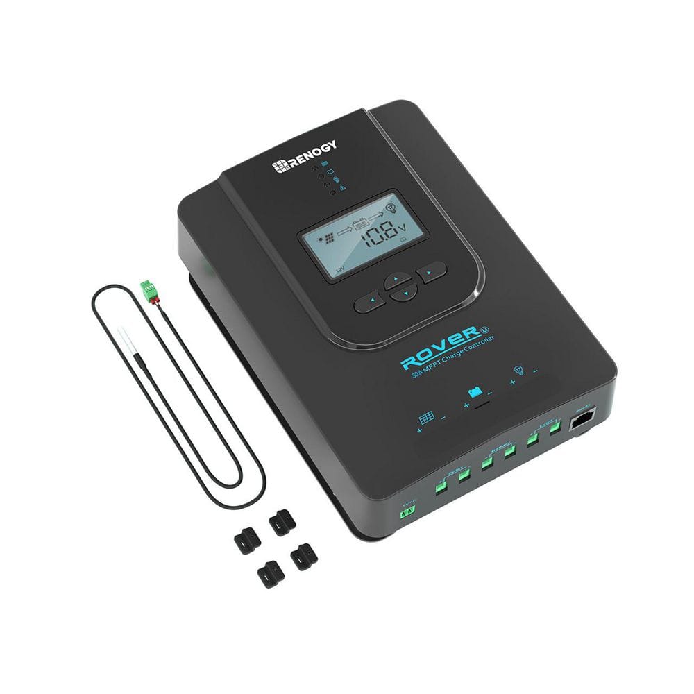 Renogy Rover 30 Amp 12V/24V MPPT Solar Charge Controller LCD Display ...
