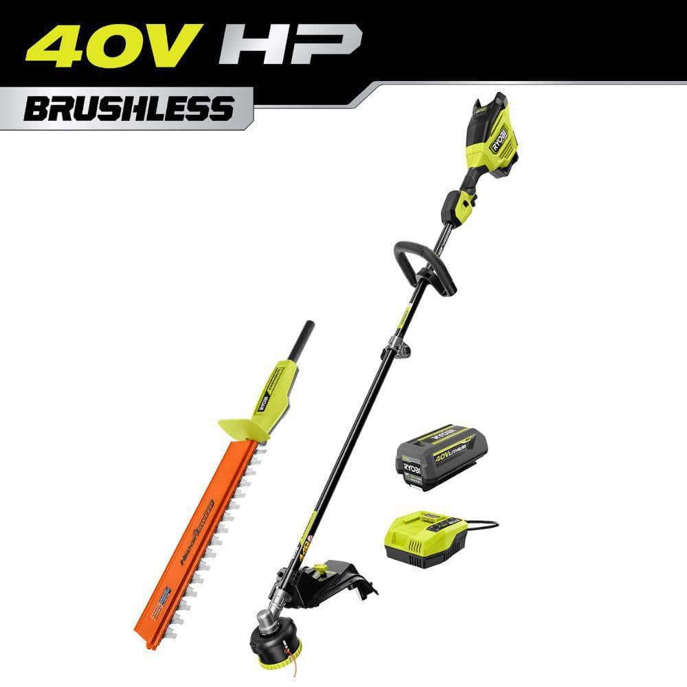 RYOBI 40V HP Brushless Whisper Series 17" Cordless Attachment Capable ...