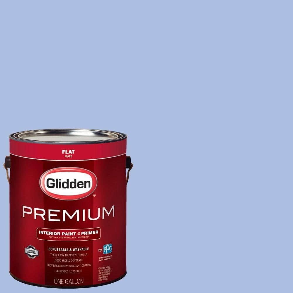 Glidden Premium 1 gal. #HDGV28U Roslyn's Periwinkle Blue Flat Interior ...