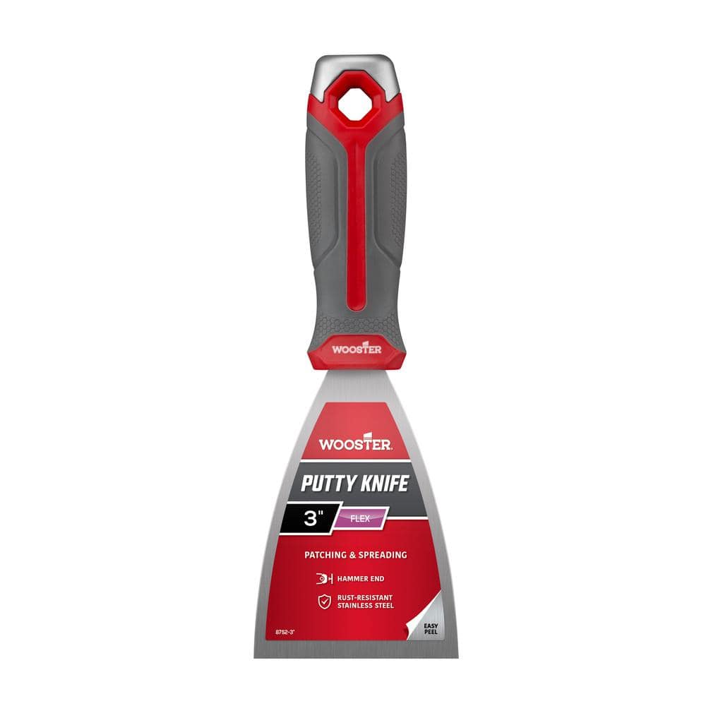 Wooster 3 in. Putty Knife with Stainless Steel Blade 0087520030 - The ...