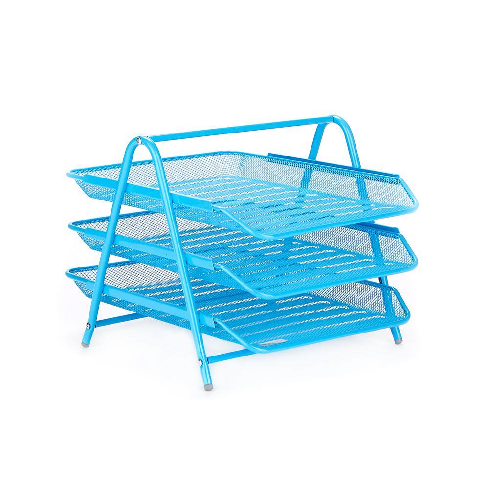 Desk Organizer with 3 Sliding Trays for Letters, Documents, Mail, Files ...