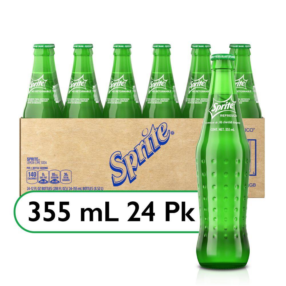 Sprite 355 ml Mexico Glass Bottles (24-Pack) 049000048964 - The Home Depot