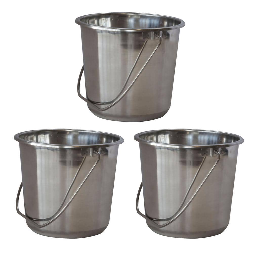 Sportsman 2 Qt. Stainless Steel Bucket with Stainless Steel Handle (6 ...