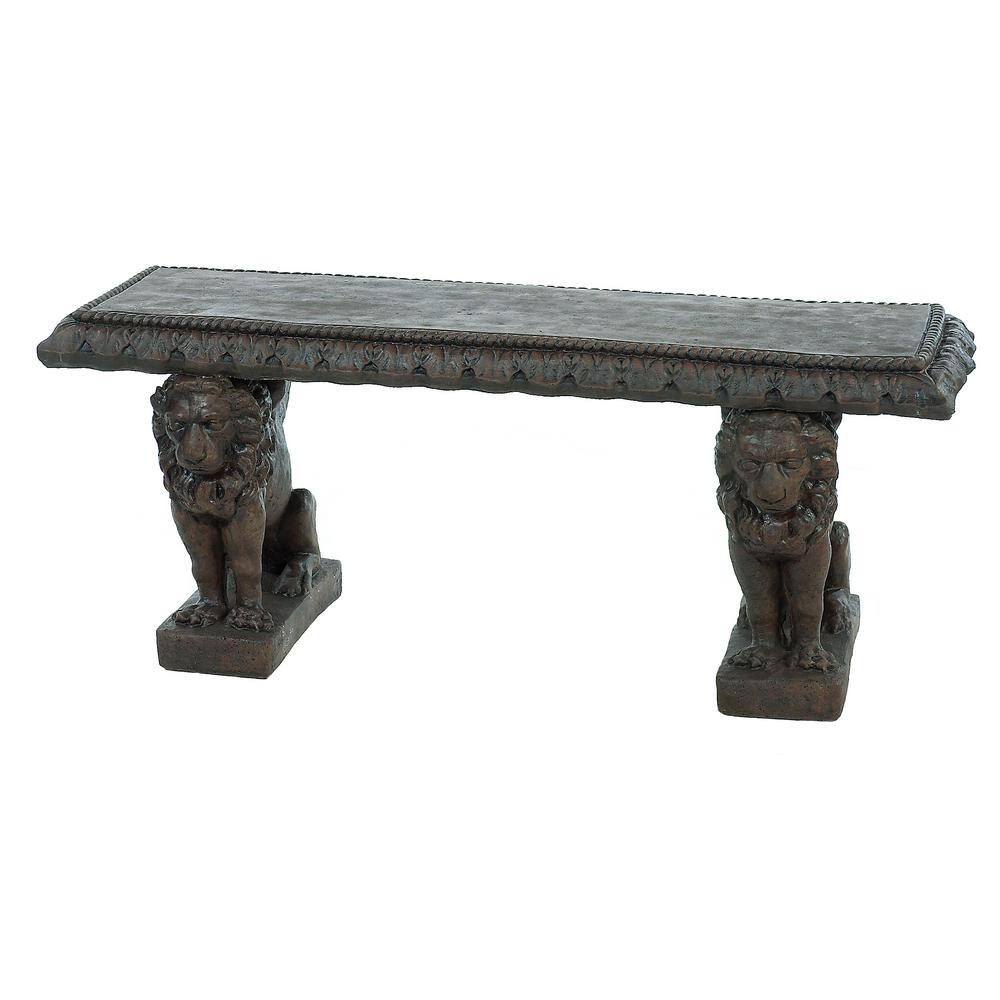 Athens Stonecasting Rope Edge Bench with Lion Legs 01-012313MO - The ...