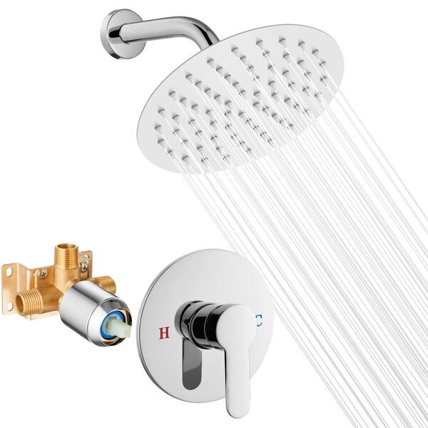 Single Handle 1-Spray Shower Faucet 1.24 GPM with Male Threads Valve in ...