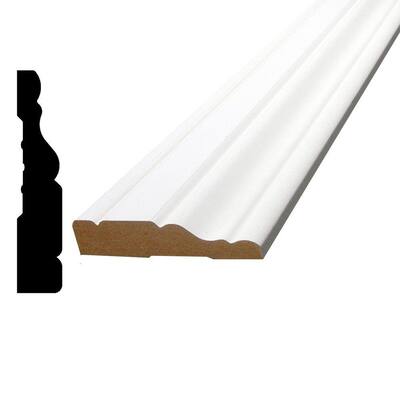 Alexandria Moulding 5/8 in. x 2-1/2 in. x 84 in. Primed MDF Casing ...