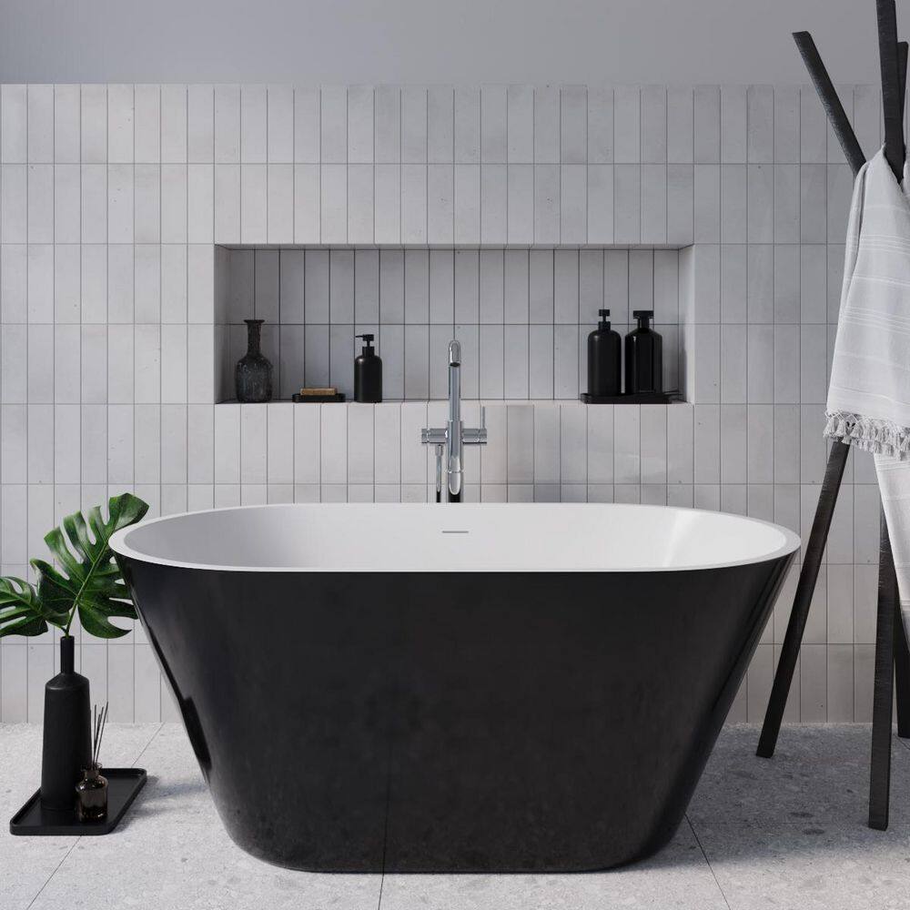 Streamline 54 in. x 30 in. Acrylic Freestanding Soaking Bathtub in ...