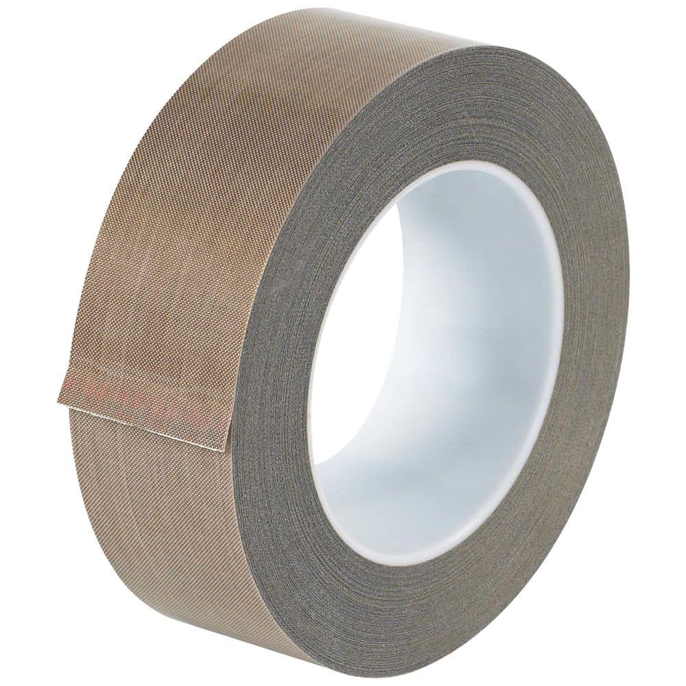 (1-Pack) 1 1/2 in. x 18 yds. 3 Mil Brown PTFE Glass Cloth Tape T966213 ...