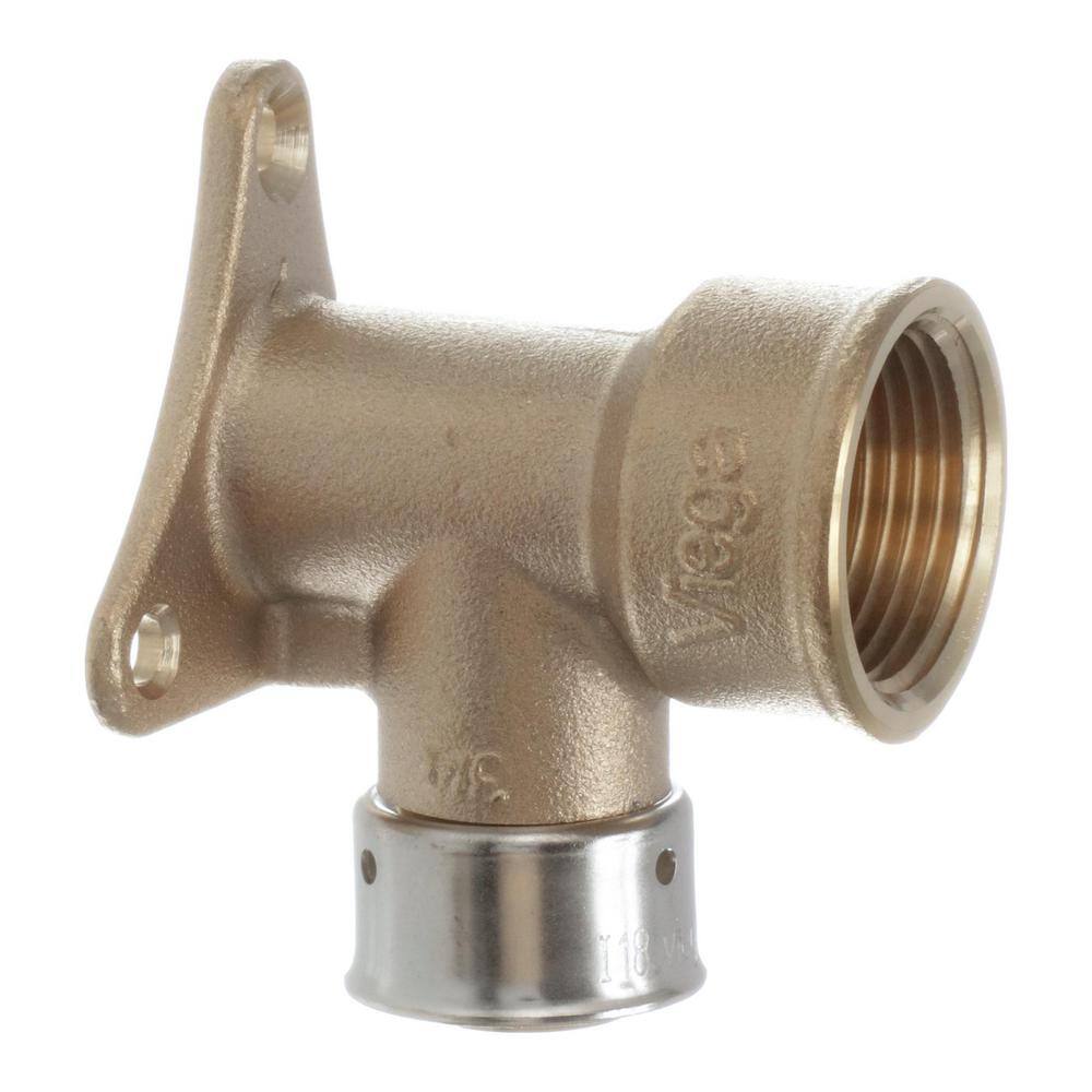 Viega PureFlow 3/4 in. Press x 3/4 in. FPT Zero Lead Bronze 90° Drop ...