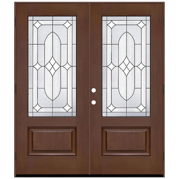 Steves & Sons Regency 64 in. x 80 in. 3/4L Axis Glass RHIS Chestnut ...