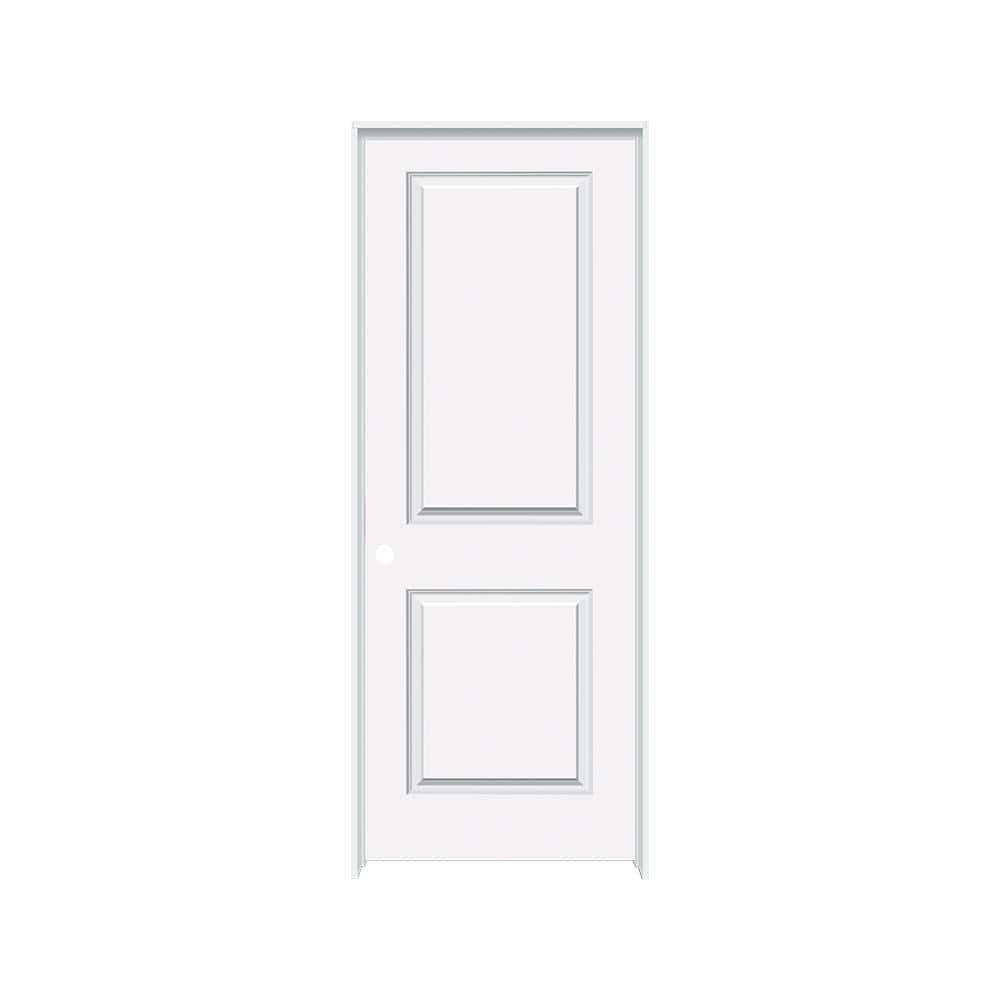Builders Choice 32 in. x 80 in. 2-Panel Square Top Smooth Right-Hand HC ...