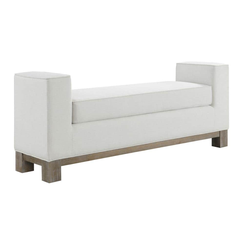 DEVON & CLAIRE Remi Ivory Stain-Resistant Queen Bench BR-RB08-IVY-Q ...