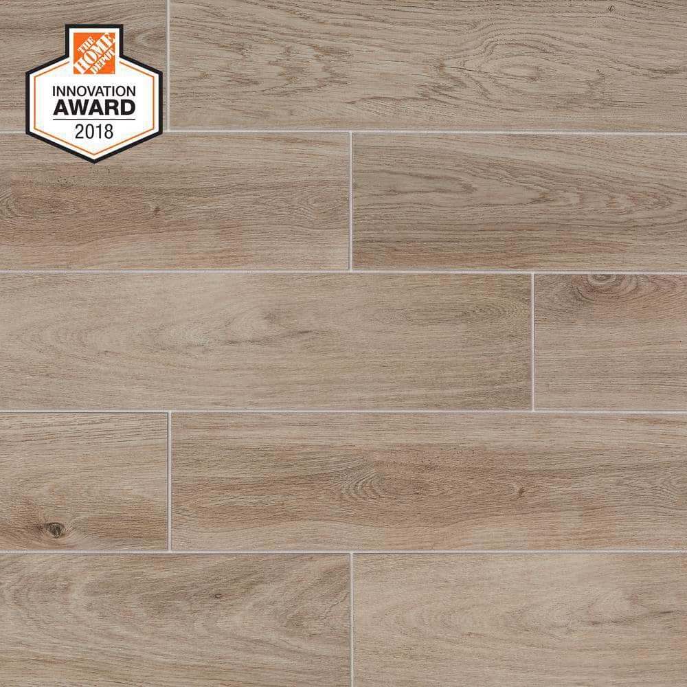 Lifeproof Blonde Wood 6 in. x 24 in. Porcelain Floor and Wall Tile (0. ...