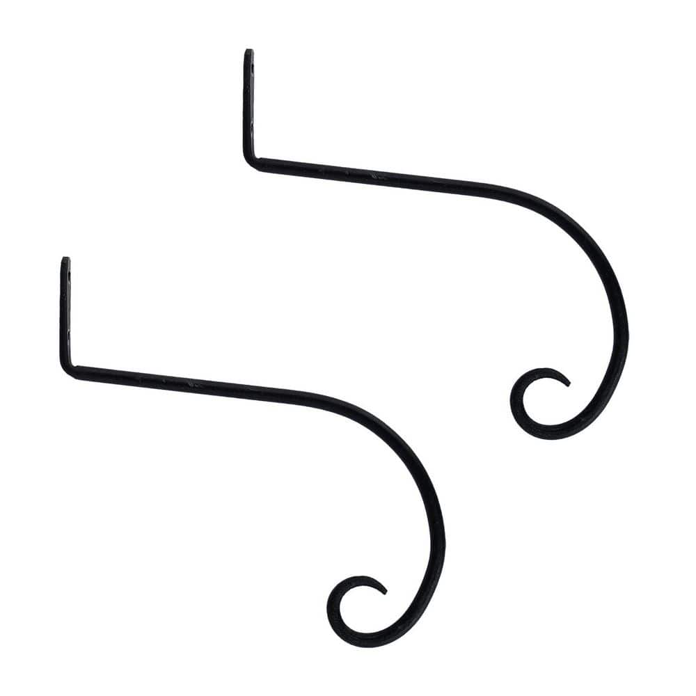 ACHLA DESIGNS Set of 2 Outdoor Garden Downturned Iron Hanger Hooks, 10 ...