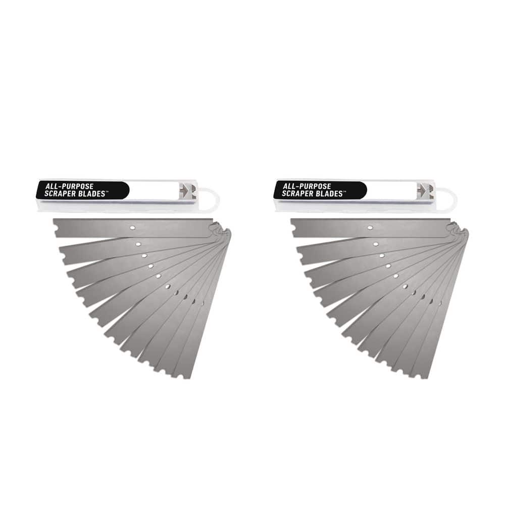 Unger 4 in. All-Purpose Stainless Steel Scraper Replacement Blades (2 ...