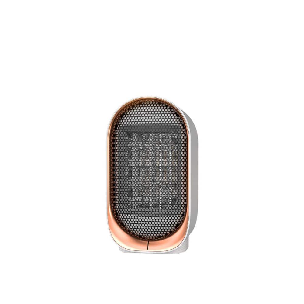 800W White Indoor Electric Mini Space Heater with Overheat and Tip-Over ...