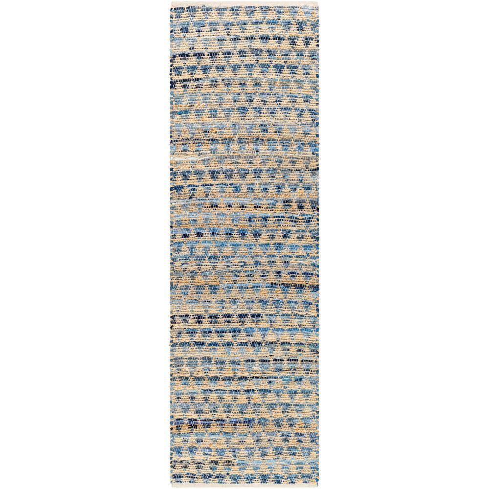 Livabliss Jean Blue/Beige Geometric 3 ft. x 8 ft. Indoor Runner Area ...