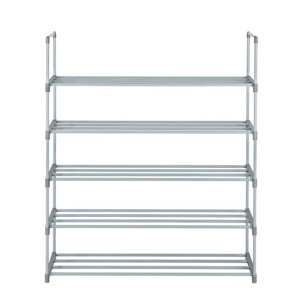 Karl home 41.57 H 25-Pair 1-Tier Gray Iron Shoe Rack 302589547908 - The ...