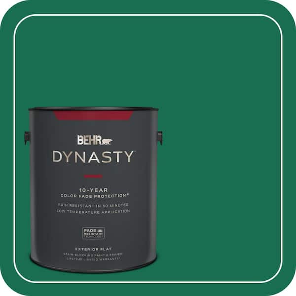 BEHR DYNASTY 1 gal. #S-H-470 Precious Emerald Flat Exterior Stain ...