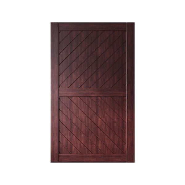 HOMACER XT3 50 in. x 80 in. C-Panel Solid Core Red Mahogany Slanted ...