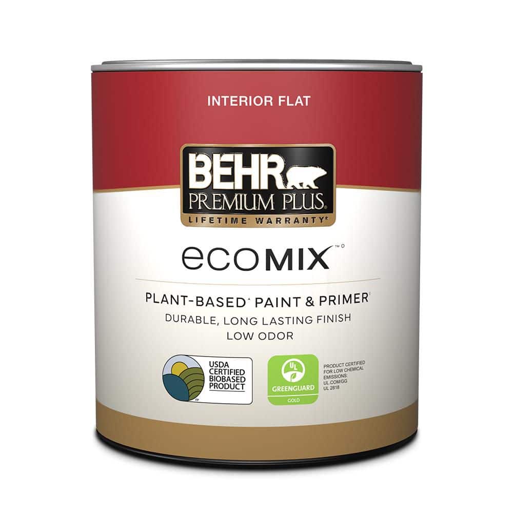 BEHR PREMIUM PLUS 1 qt. Deep Base Flat EcoMix Plant-Based Interior ...