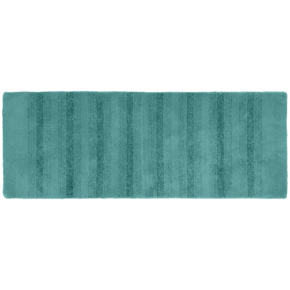 Garland Rug Essence Sea Foam 22 in. x 60 in. Washable Bathroom Accent ...