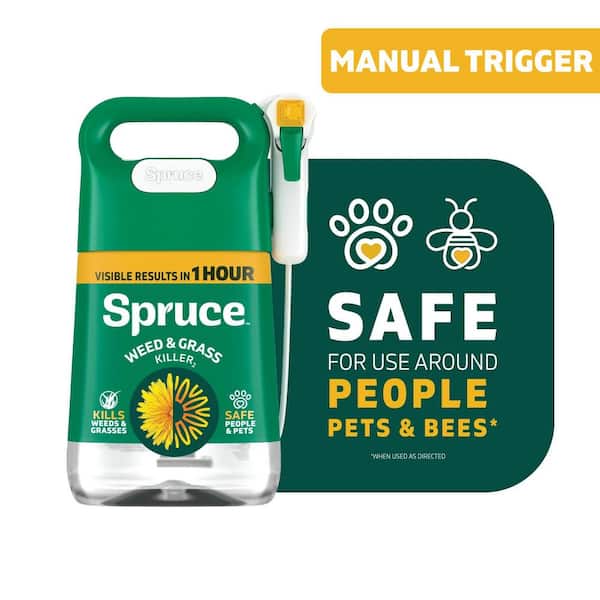 Spruce 64 oz. Snap and Spray Weed and Grass Killer Manual Trigger ...