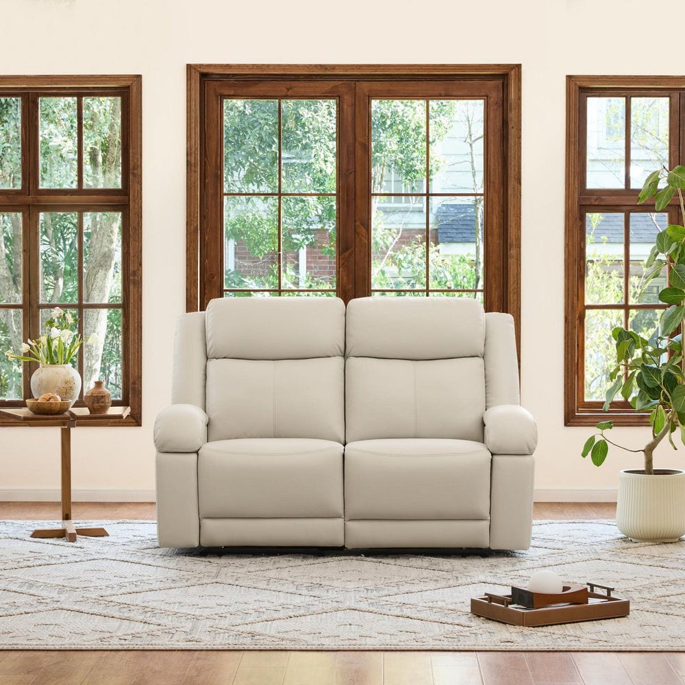 Spruce & Spring Axel 62.2 Dual Motors Wall Hugger Genuine Leather 2 ...