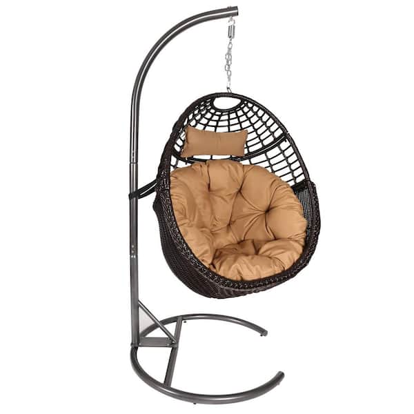 TWT Home 6.5 ft. Portable Hanging Basket Chair Hammock with TWT Home 6.5 ft. Portable Hanging Basket Chair Hammock with