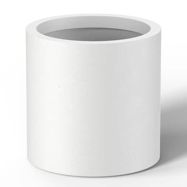 Morrava 13.5 in. Medium Crisp White(Enhanced Core) Concrete Round ...